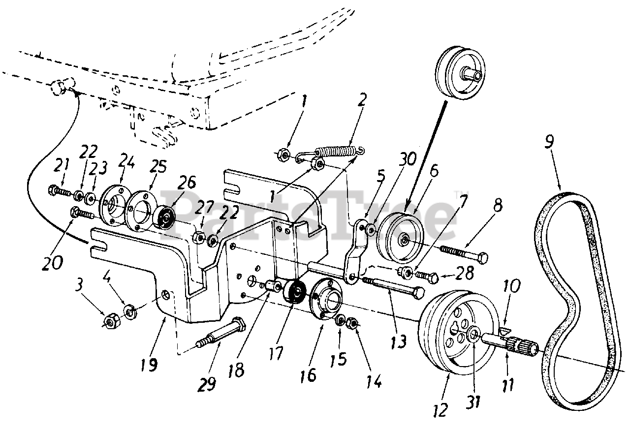 Cub Cadet 419 (196-419-100) - Cub Cadet Front PTO Kit (1986) Front PTO ...