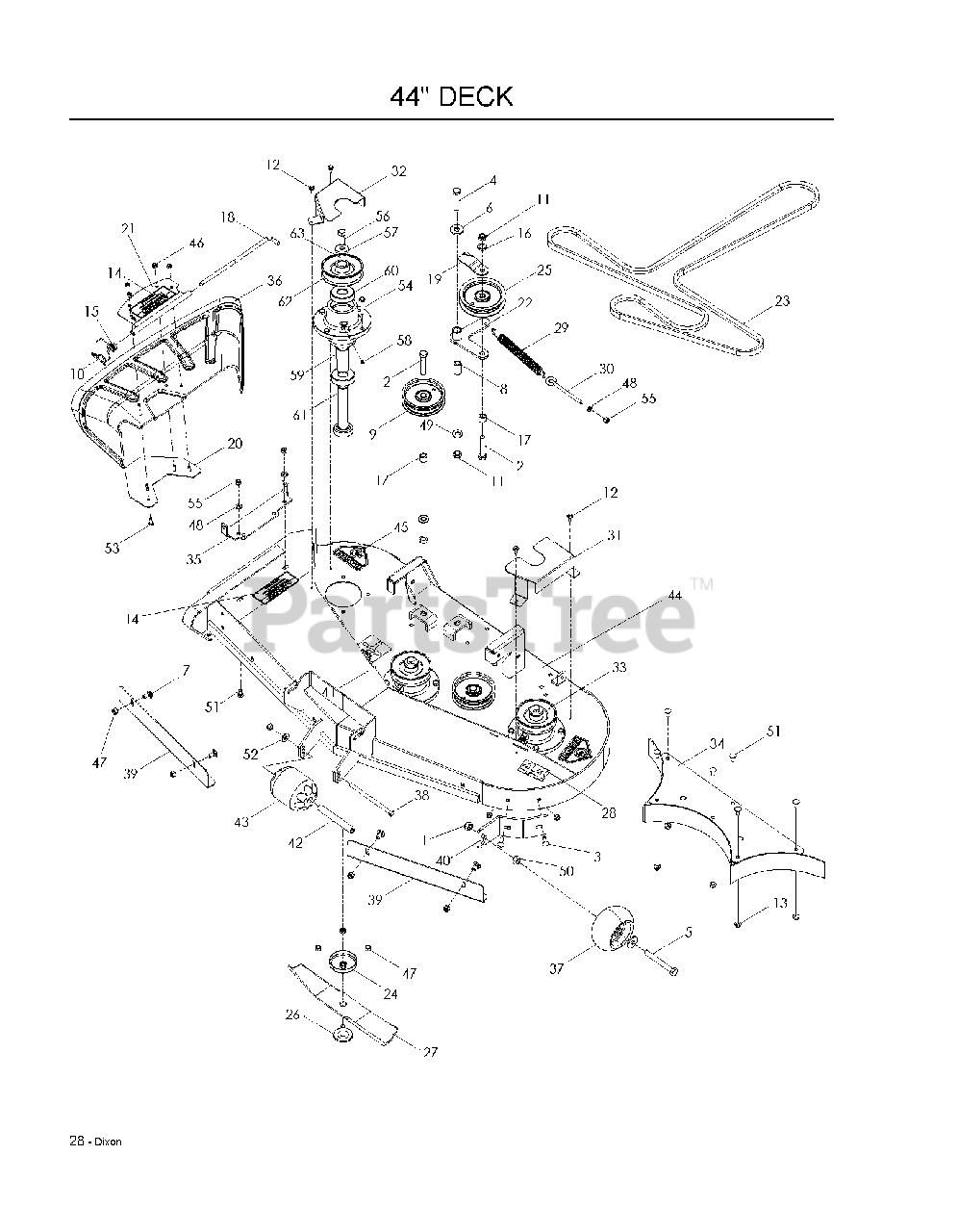 Dixon Speed ZTR 44 (965981001) - Dixon 44" Speed ZTR Zero-Turn Mower ...