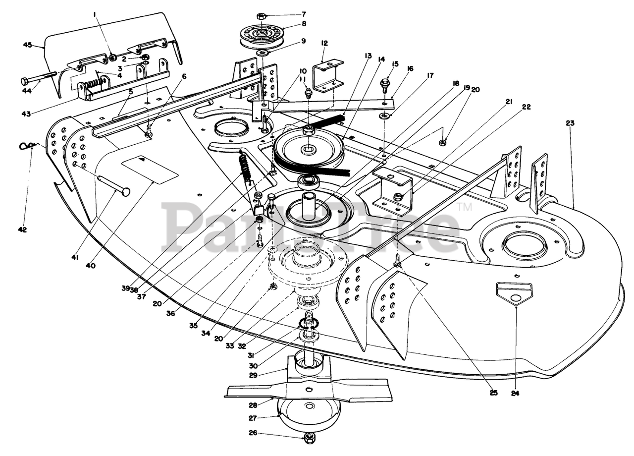 Toro 30544 - Toro 44" Mower Deck for Groundsmaster 120 (SN: 006000001 ...