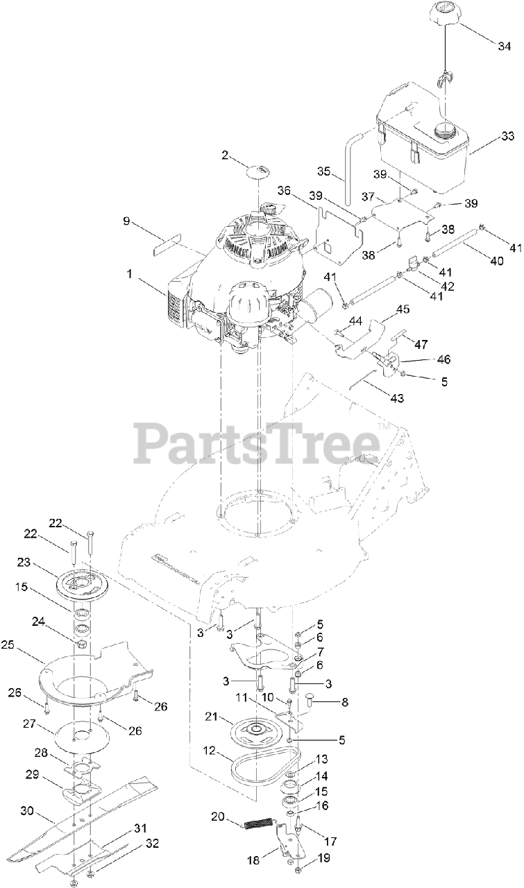 Toro 22298 - Toro 21" Heavy-Duty Recycler Walk-Behind Mower (SN ...