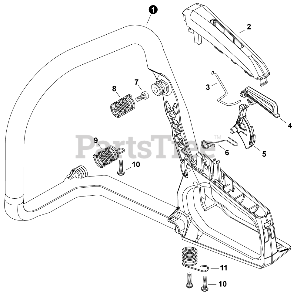 Echo CS-3510 - Echo Chainsaw (SN: C82015001001 - C82015999999) Handle ...