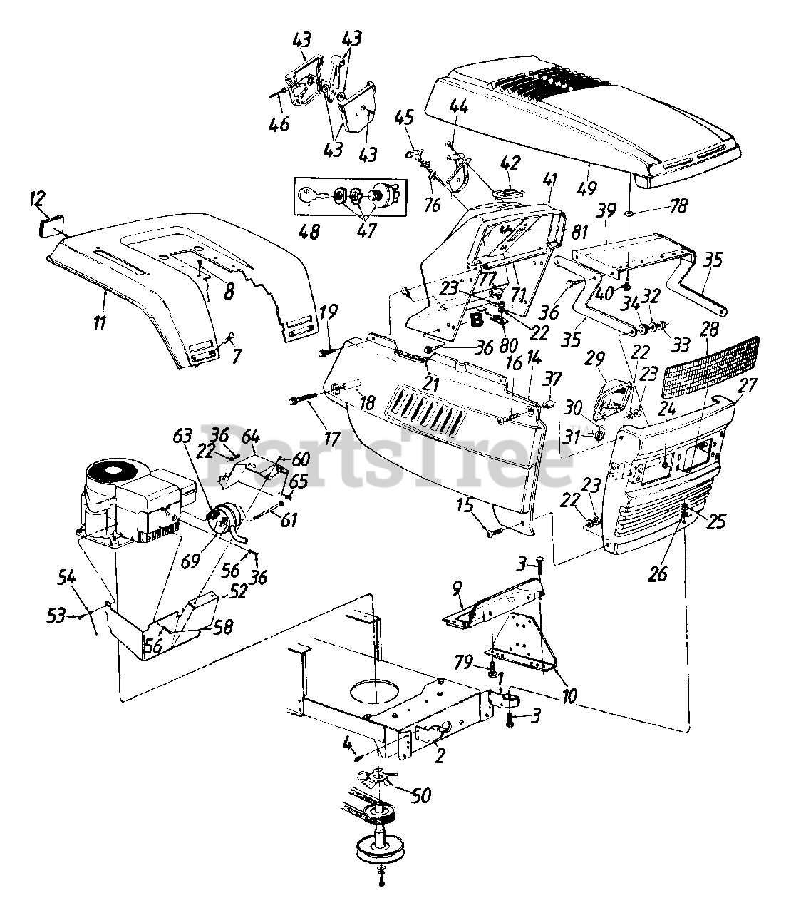 Mastercraft 481-2400 (133P699G054) - Mastercraft Lawn Tractor (1993 ...