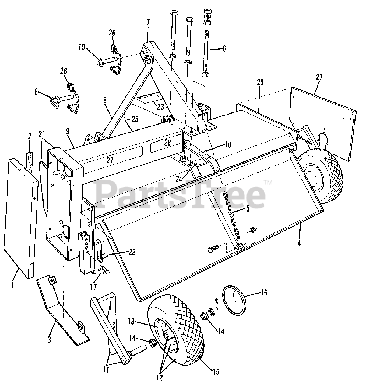 Simplicity 2096501 - Simplicity Model 66 Rotor Tiller Frame Group ...