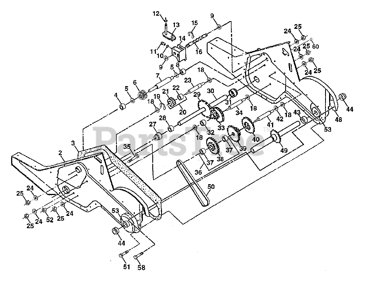 Wizard WA R500 A - Wizard Rear-Tine Tiller (2003) Transmission Parts ...