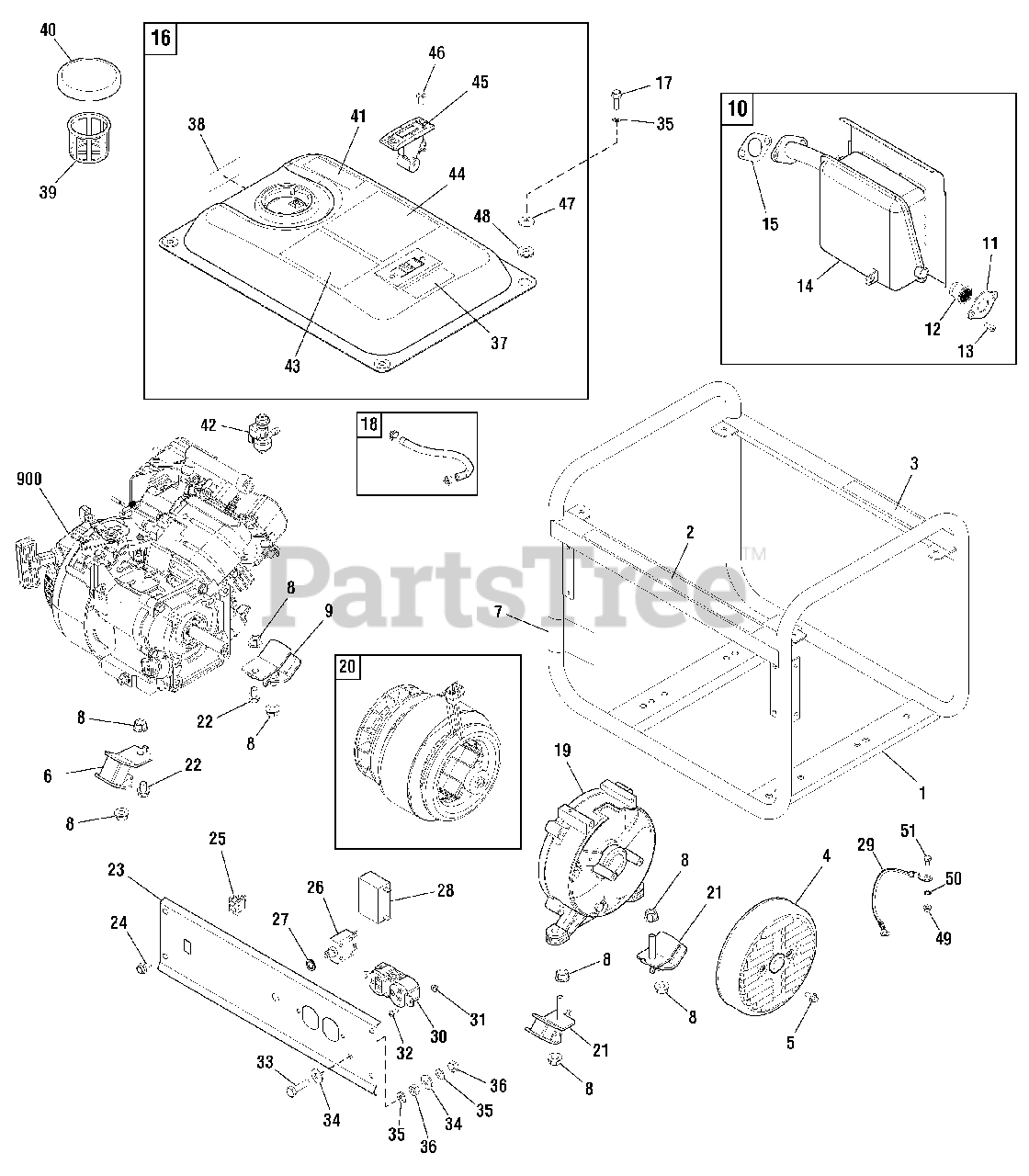 PowerBoss 030665-01 - PowerBoss 1,150 Watt Portable Generator Main Unit ...