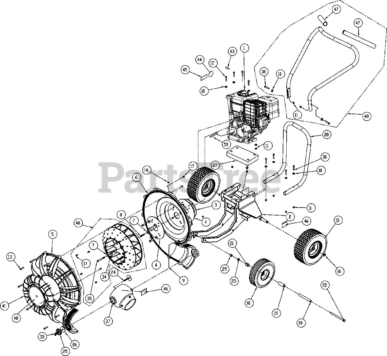 Billy Goat F 800 - Billy Goat Force Wheeled Blower, 8hp Briggs ...