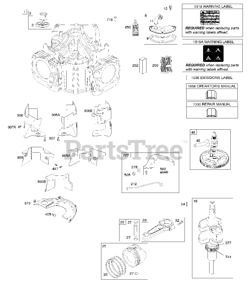 Briggs & Stratton 445677-0476-E1 - Briggs & Stratton Vertical Engine ...