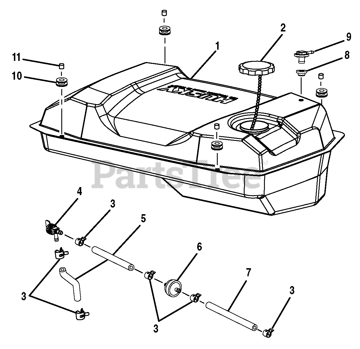 Husky HU 50011 B - Husky 5,000 Watt Portable Generator Figure B Parts ...