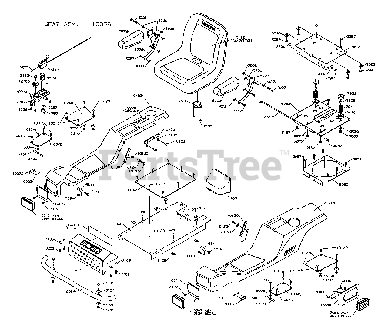 Dixon ZTR 4423 - Dixon Zero-Turn Mower (2001) BODY Parts Lookup with ...