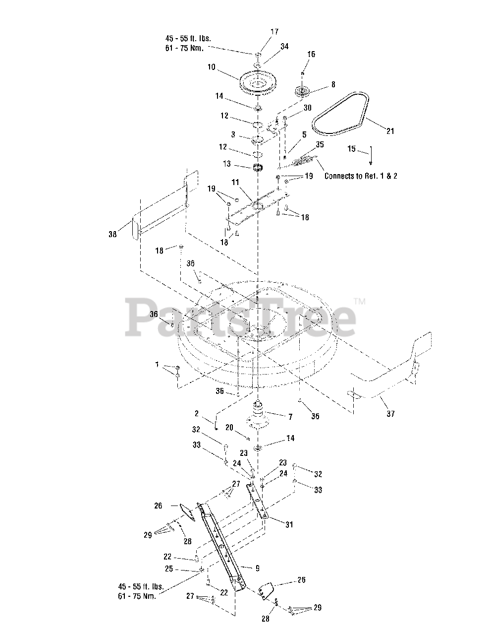 Snapper LT 75 (7800352) - Snapper 33" Rear-Engine Riding Mower, 15.5hp ...