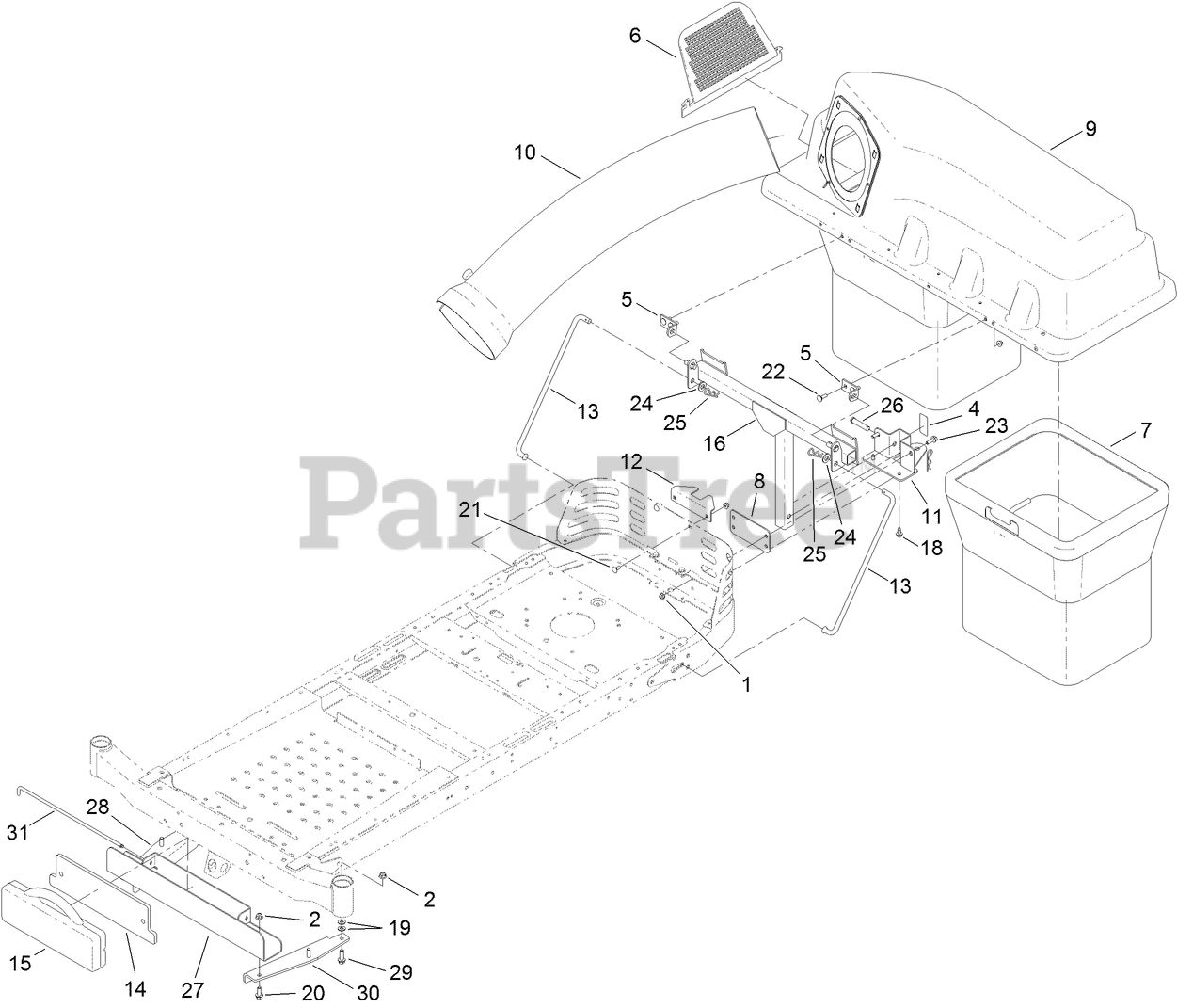 Toro 79337 - Toro 50" Bagger for TimeCutter MX Series Riding Mower (SN ...