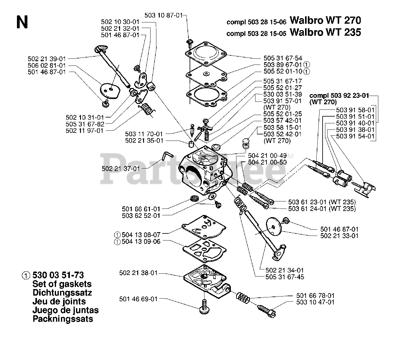 Jonsered GR 2026 - Jonsered String Trimmer (1997-02) CARBURETOR DETAILS ...