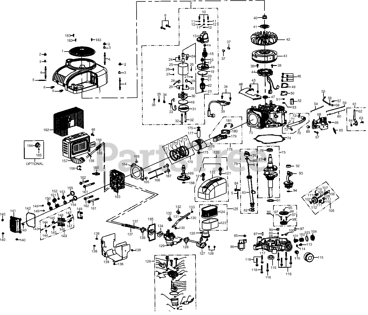 Cub Cadet 4P90JUE - Cub Cadet 420cc Engine att 4P90JUE General Assembly ...