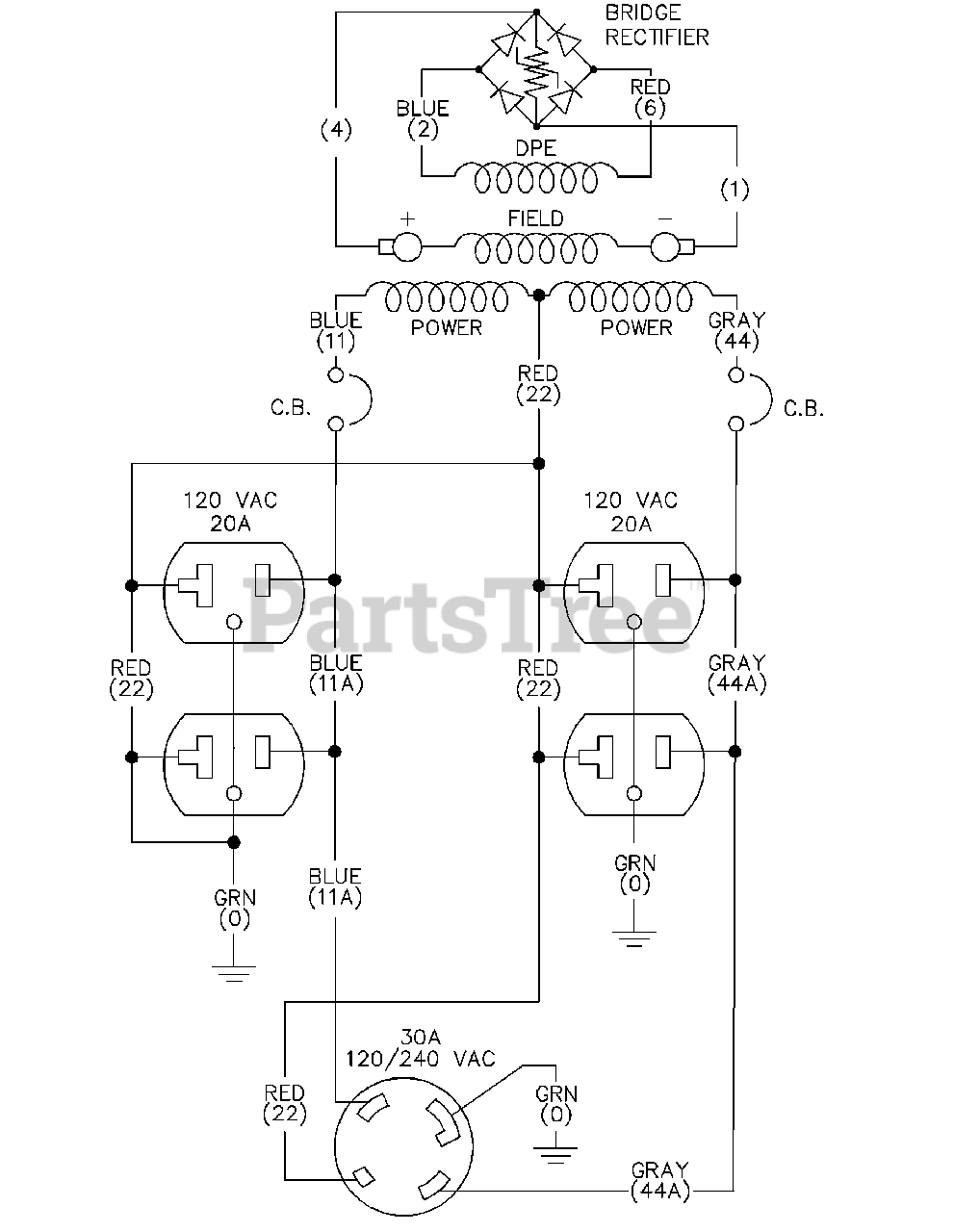 Generac 1646-0 - Generac Wheelhouse 5,500 Watt Portable Generator ...