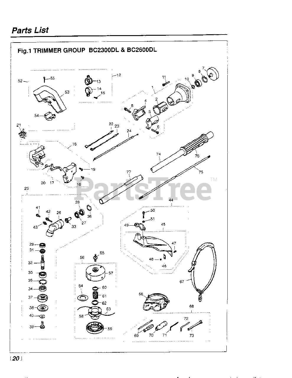 RedMax BC 2600 DL - RedMax Brushcutter (SN: 978729 & Above) (1999-11 ...