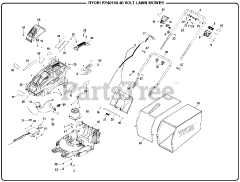 Ryobi RY 40104 (107928039) - Ryobi 40V Walk-Behind Mower, Rev 02 (2018 ...