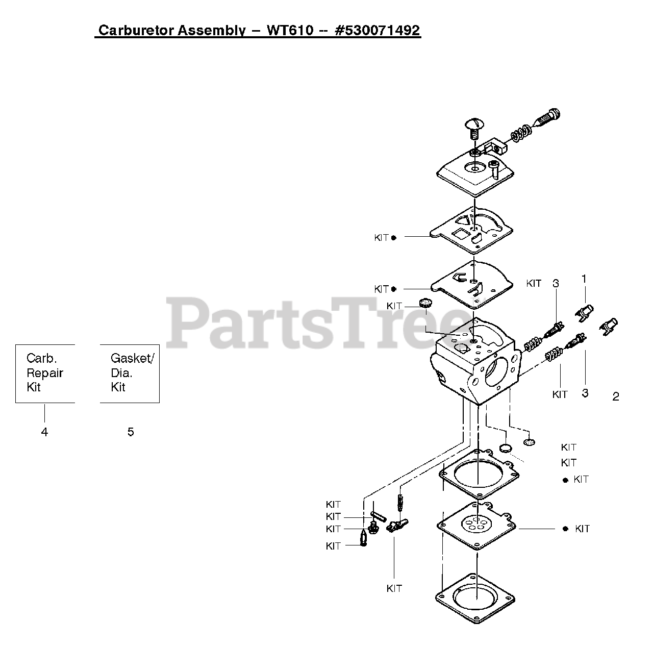 Poulan 2900 - Poulan Chainsaw (Type 3) Carburetor Assembly - (WT610 ...