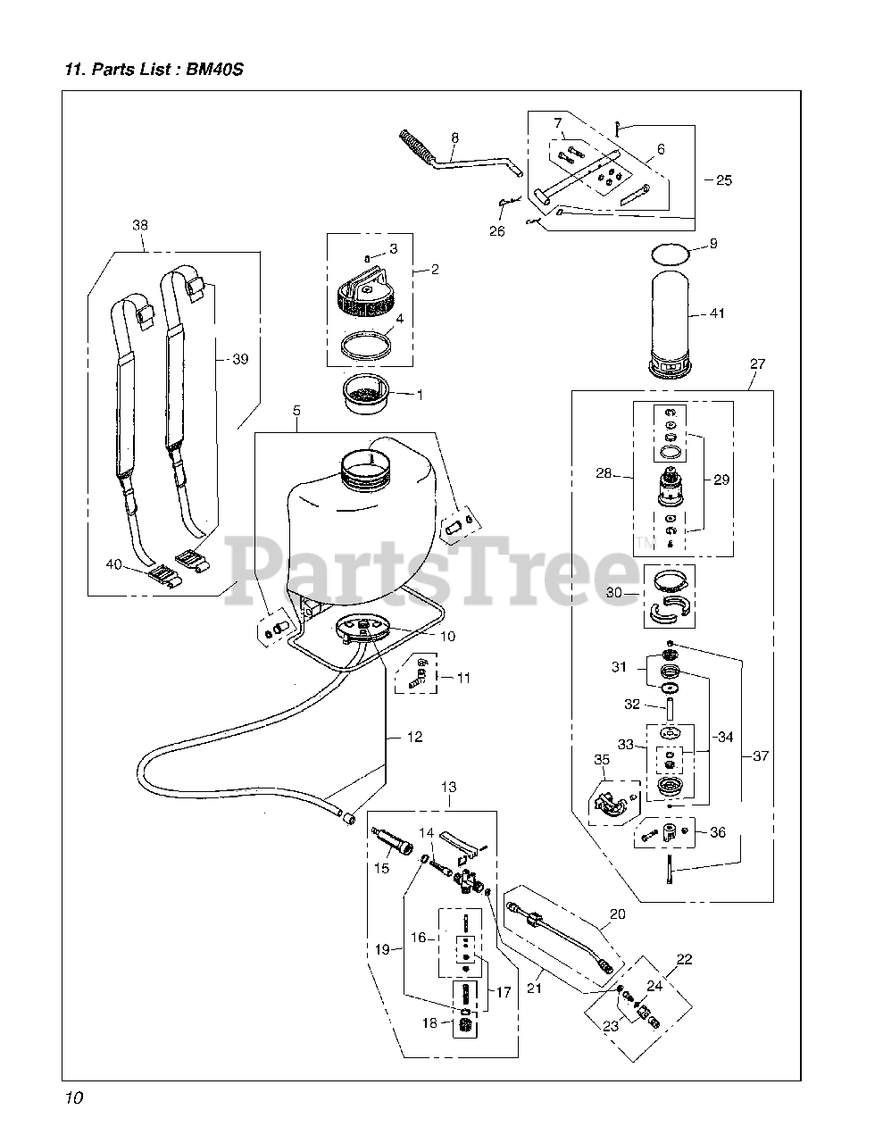 RedMax BM 40 S - RedMax Backpack Sprayer (2008-01) 002 - FUNCTIONAL ...