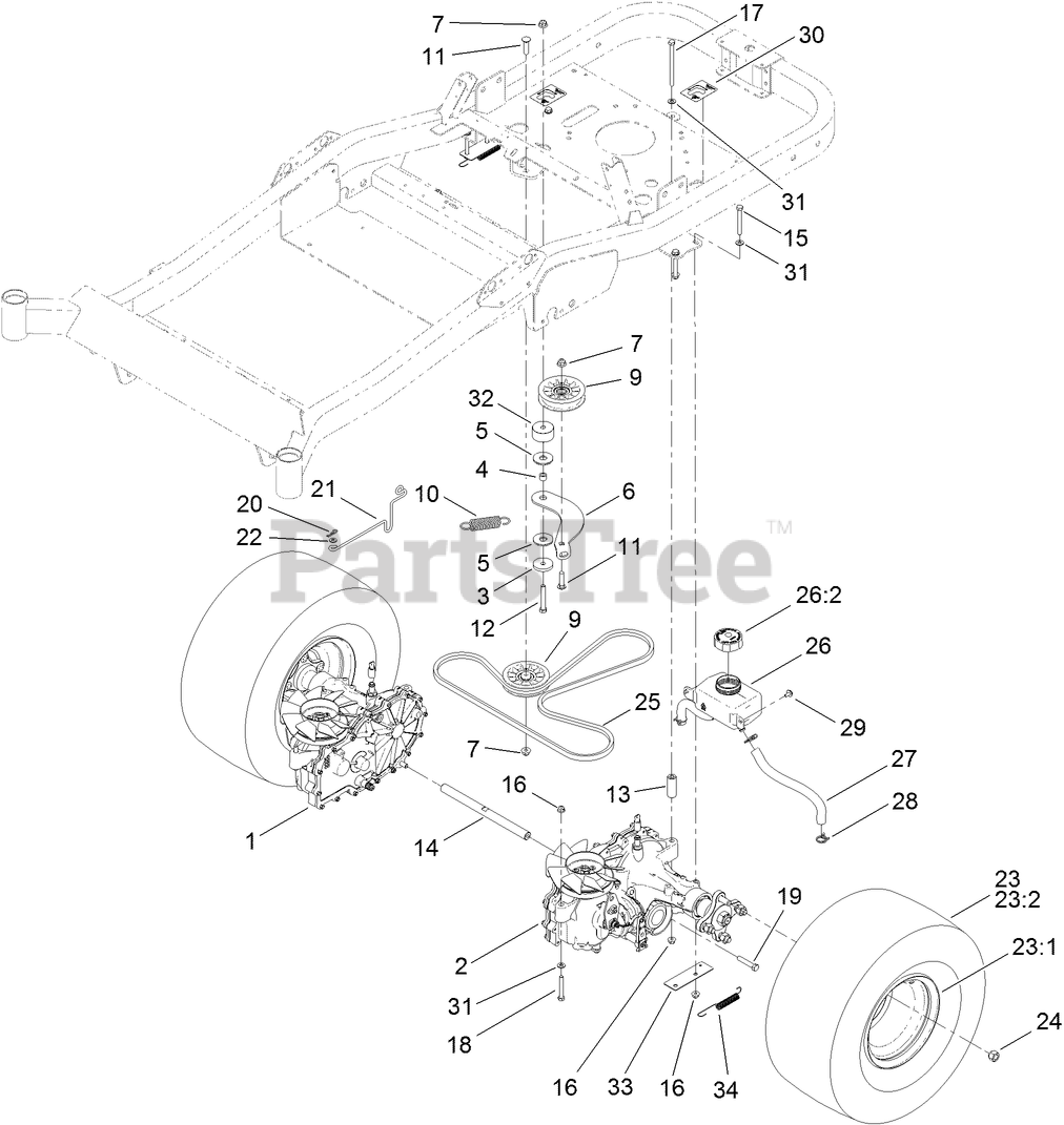 Toro 74842 (ZX 5420) - Toro 54" Titan Zero-Turn Mower (SN: 312000001 ...