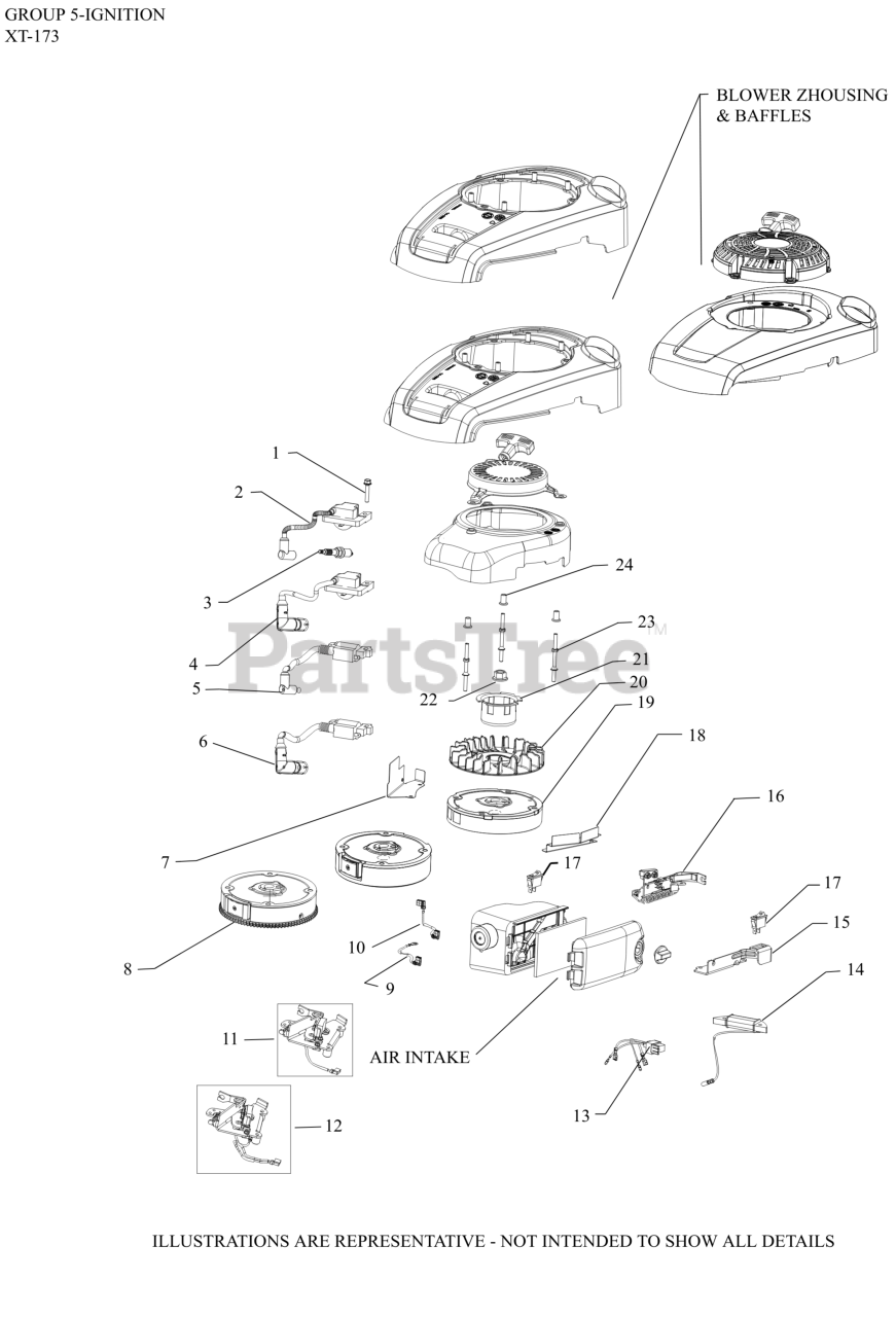 Kohler XT173-0067 - Kohler Courage XT-7 Series Engine, Made for TTI, 8. ...