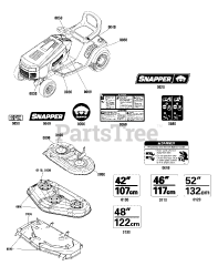 Snapper SPX 2246 (2691344-00) - Snapper LT150 Series 46" Lawn Tractor ...