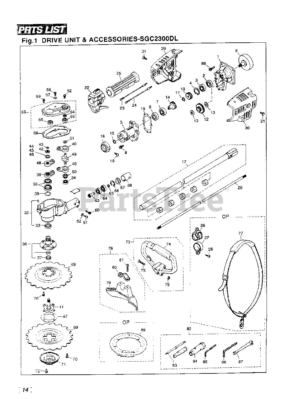 RedMax SGC 2300 DL - RedMax Reciprocator Trimmer (SN: 500101 & Above ...