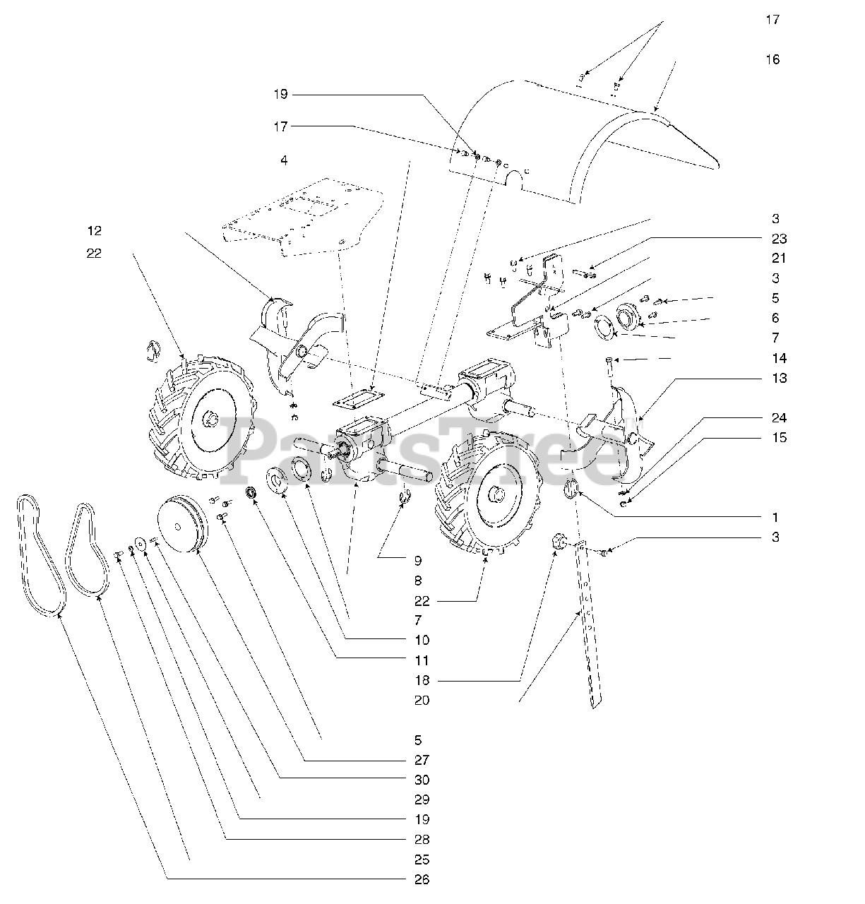 Simplicity 6016 RT (1695583) - Simplicity Tiller, 8hp Hood, Drag Stake ...