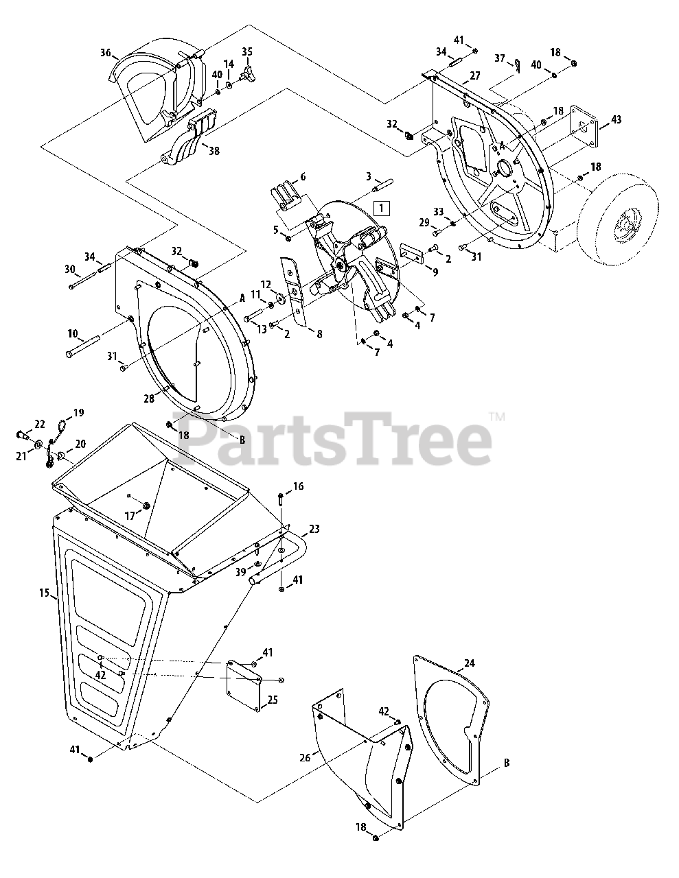 Troy-Bilt CS 4325 (24B-424M711) - Troy-Bilt Chipper Shredder (2013 ...