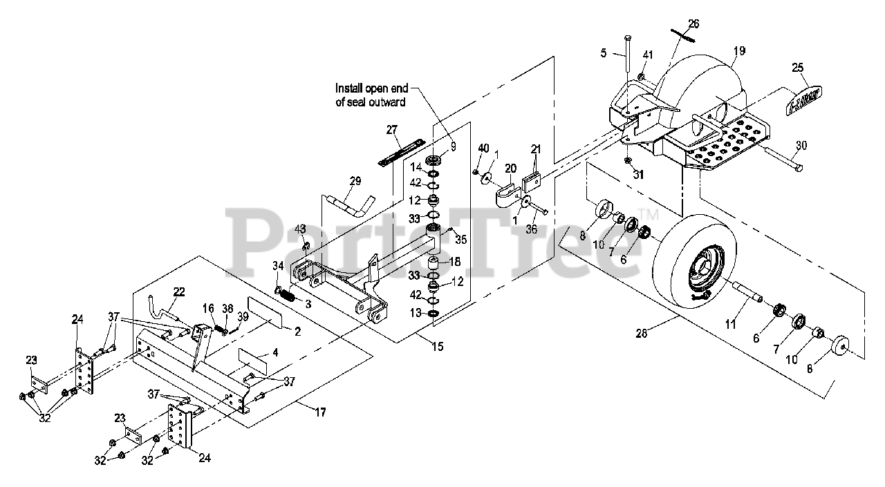 Exmark Sulky - Exmark Sulky for EZ Riders (SN: 510000 - 599999) (2005 ...