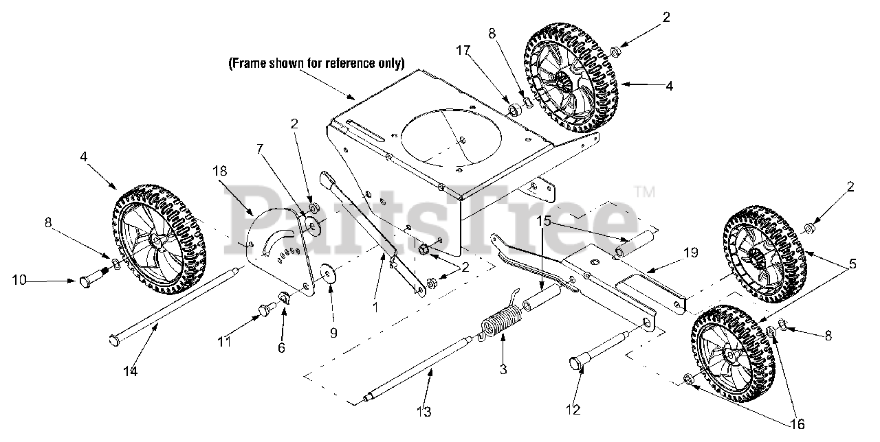 Bolens 25A-550A163 - Bolens Edger (2003) Wheel Assembly Parts Lookup ...