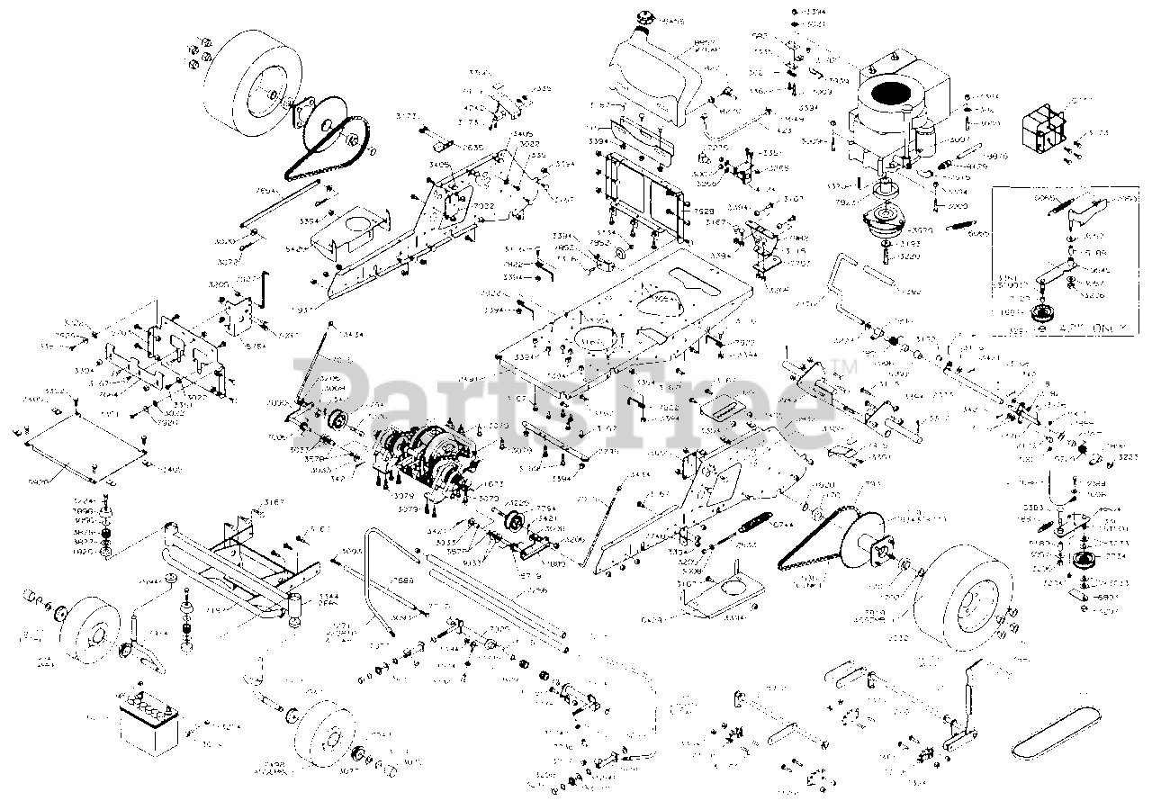 Dixon ZTR 3014 - Dixon Zero-Turn Mower (2000) CHASSIS Parts Lookup with ...