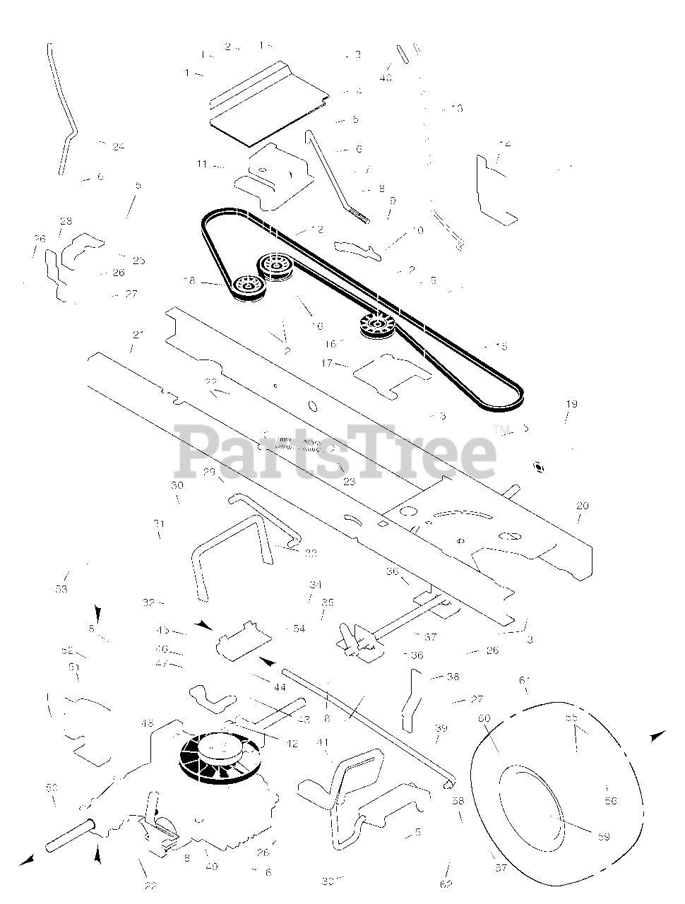 Murray 46573x92A - Murray 46" Lawn Tractor (1998) Motion Drive Parts ...