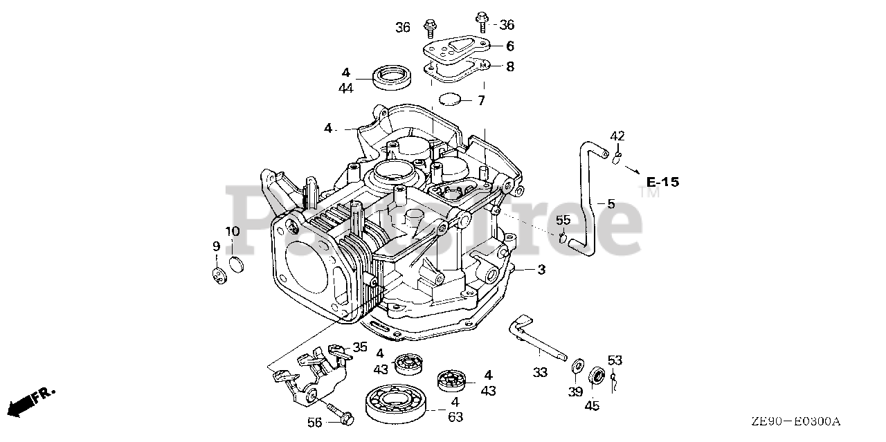 Honda GXV340 DXE (GJ02) - Honda Engine, Made in Japan (SN: GJ02-1000001 ...