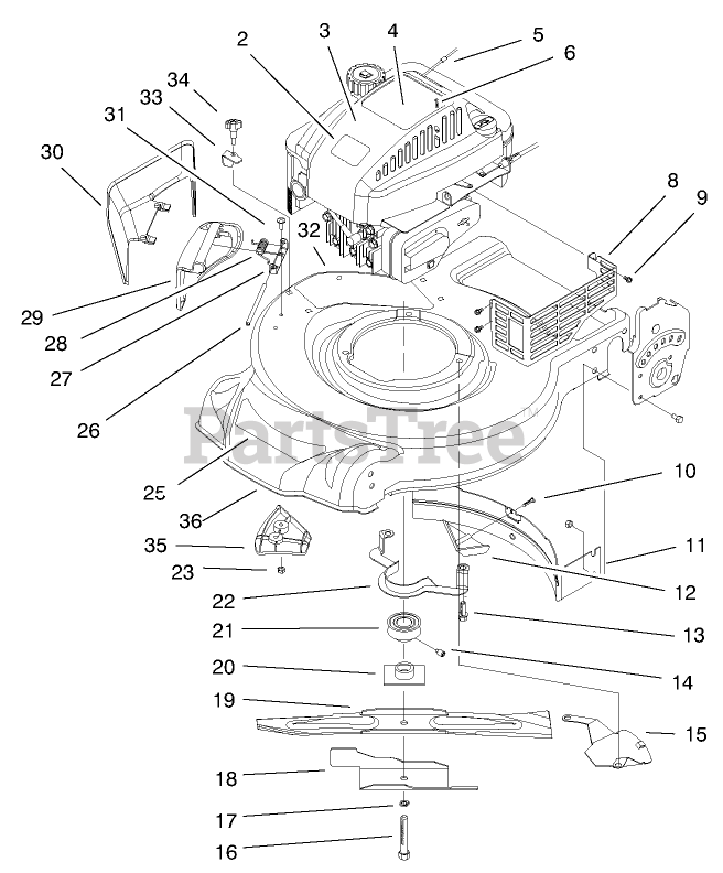 Toro 20022 (R-21S) - Toro 21" Recycler Walk-Behind Mower (SN: 200000001 ...