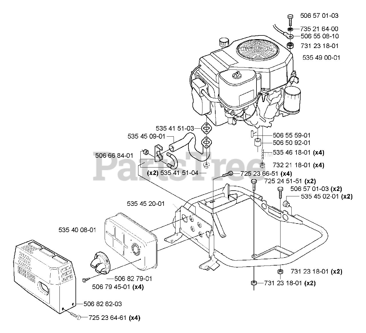 Husqvarna R 155 - Husqvarna Swedish Riding Mower (2006-01) Engine Parts ...