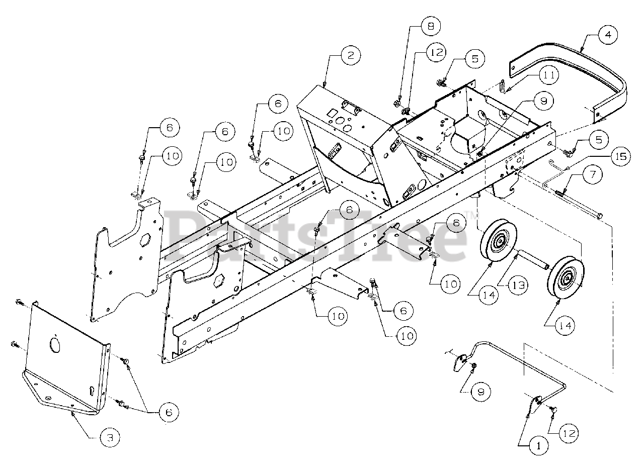 Cub Cadet 2518-48 (13A-208M100) - Cub Cadet Garden Tractor Frame And ...