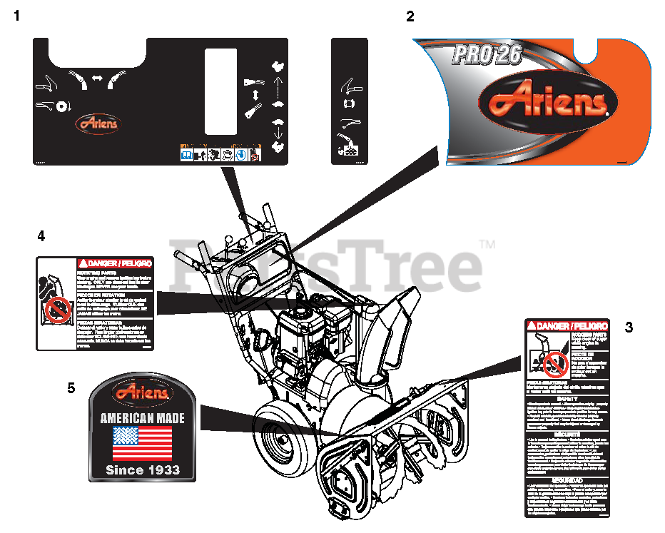 Ariens 926038 (PRO 28) - Ariens Professional 28" Snow Blower, Briggs ...