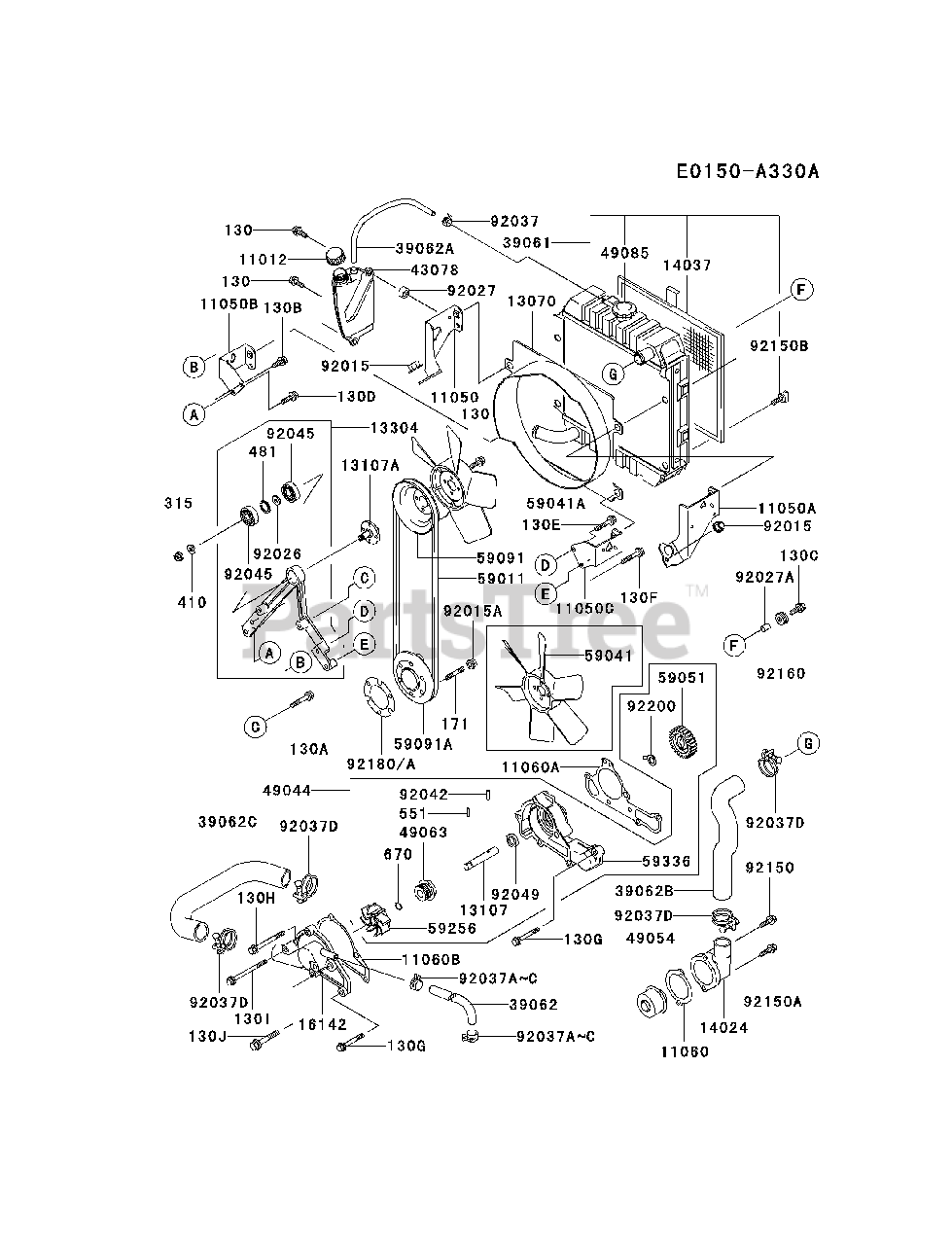 Kawasaki FD620D-BS23 - Kawasaki Engine COOLING-EQUIPMENT Parts Lookup ...