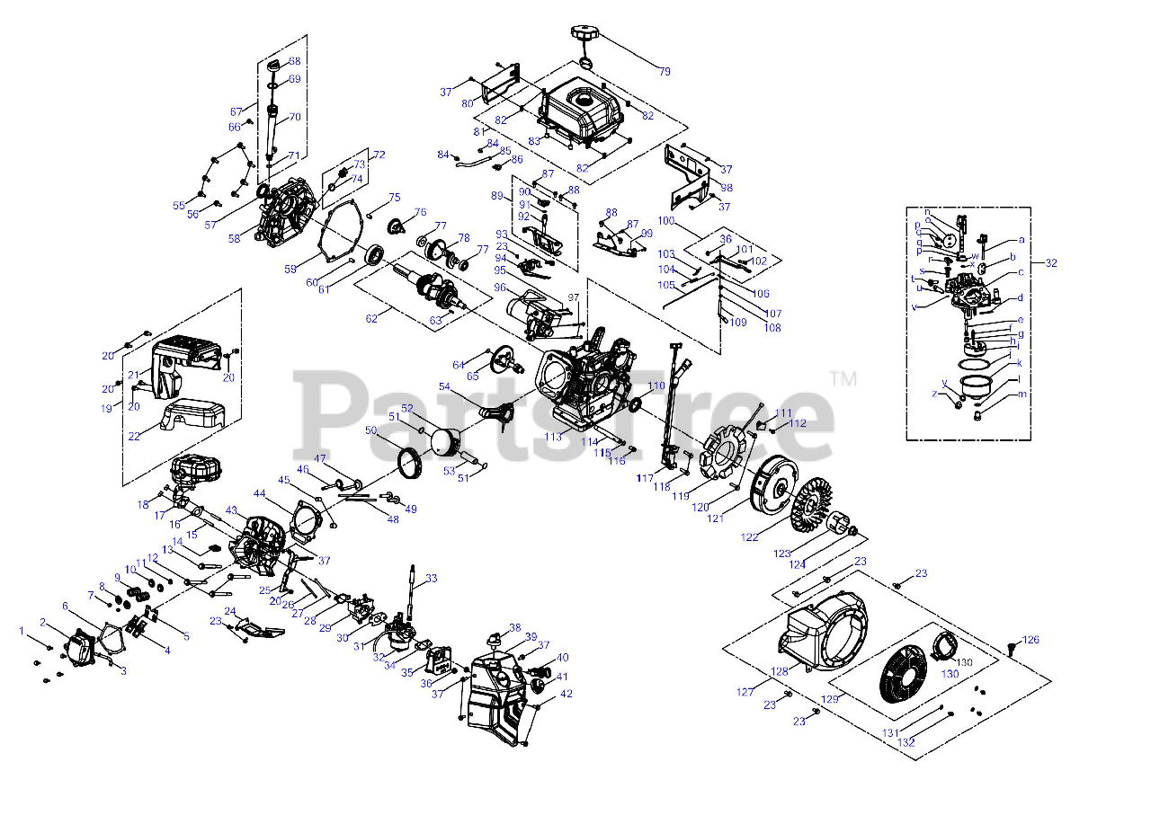 Troy-Bilt 683-WU - Troy-Bilt 357cc Engine Engine Assembly 683-WU Parts ...