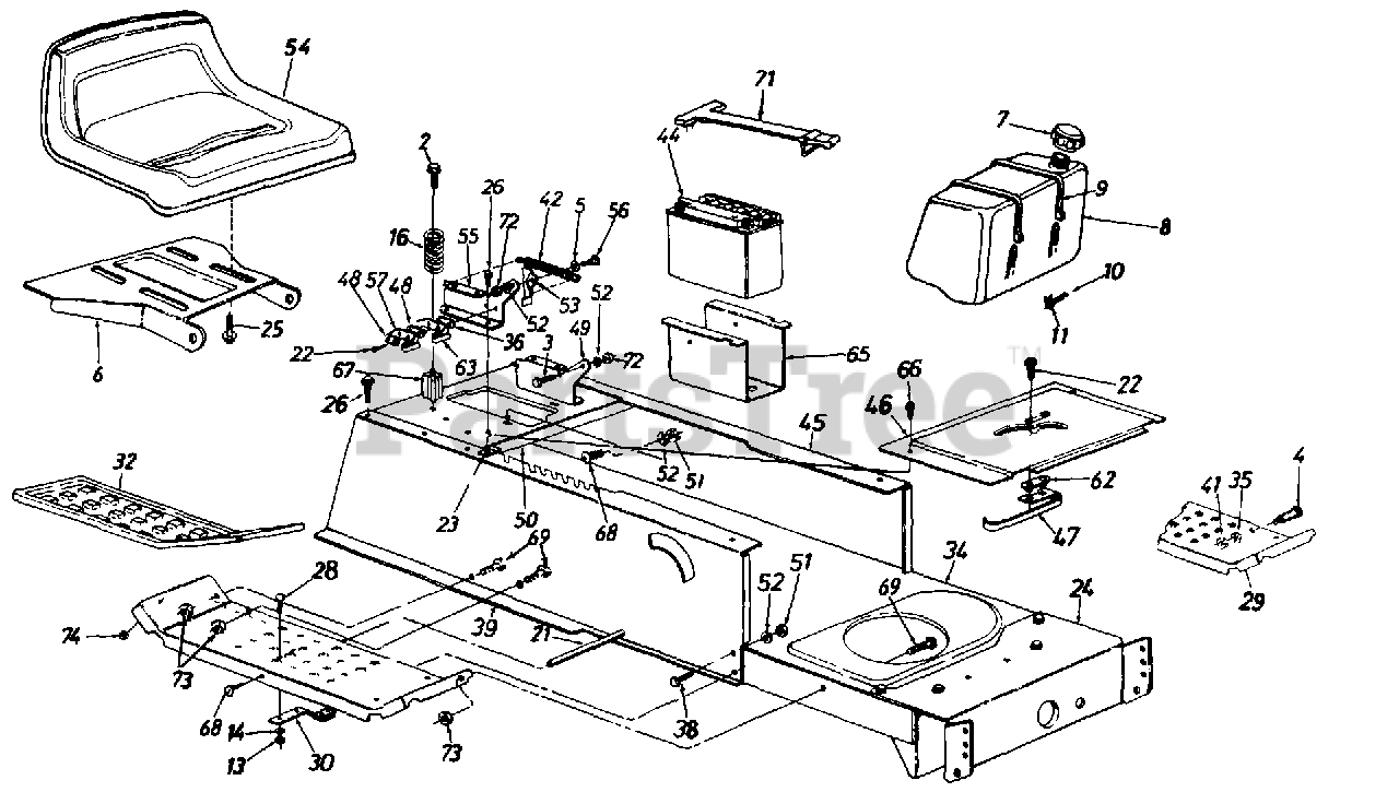 Hechinger 06-474795 (136L660F372) - Hechinger Lawn Tractor (1996) Seat ...