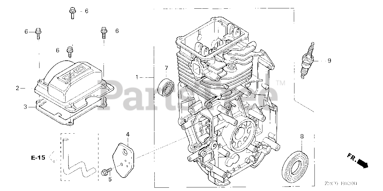 Honda GS190 LA QHAF (GCACA) - Honda Engine, Made in USA (SN: GCACA ...