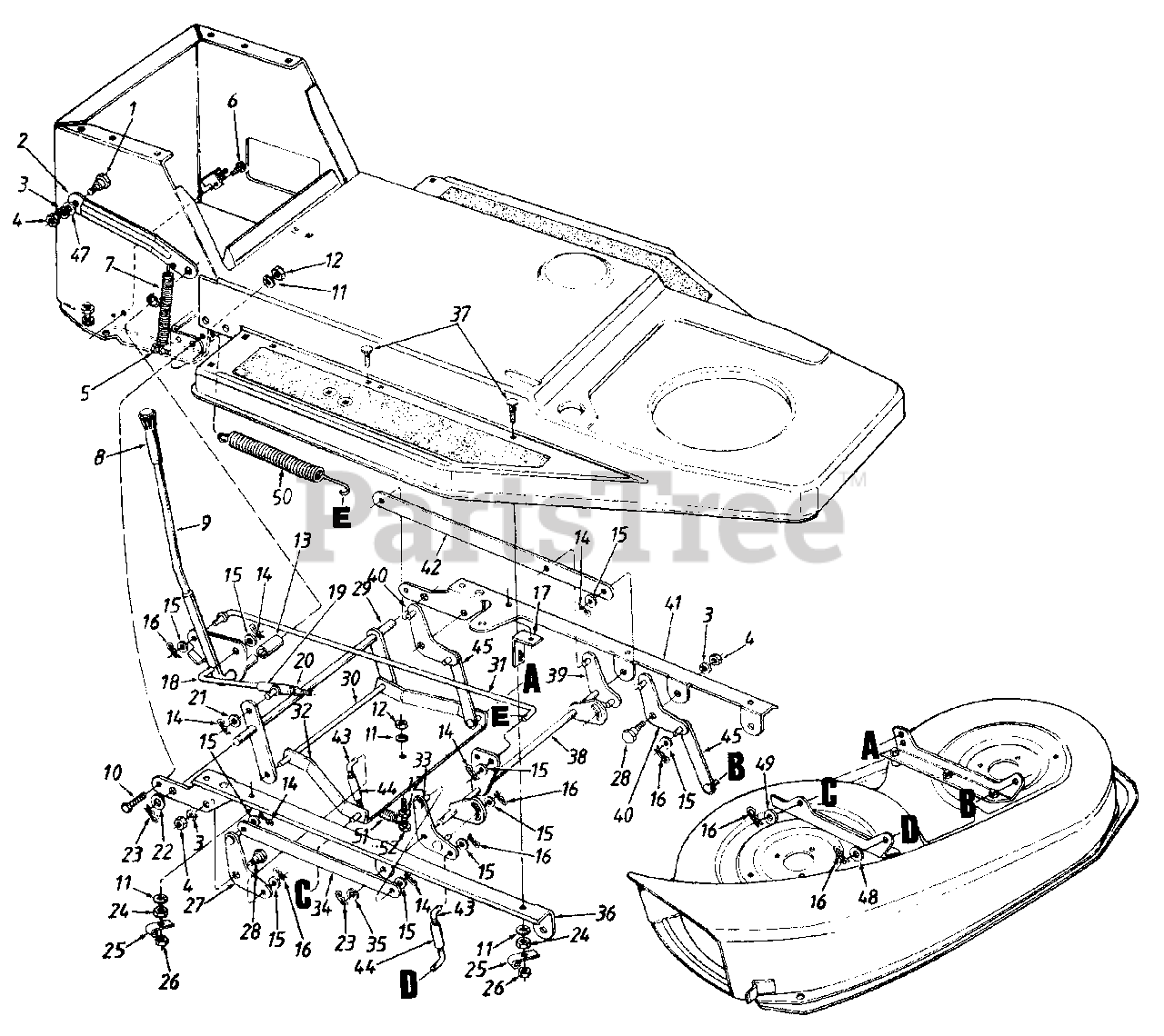Lawn Chief 13AH450F722 - Lawn Chief Lawn Tractor (1997) (Cotter ...