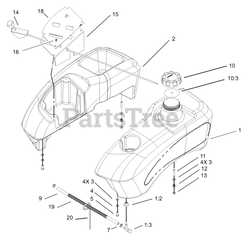 Toro 74801 (18-52 ZX) - Toro 52" TimeCutter Zero-Turn Mower (SN ...