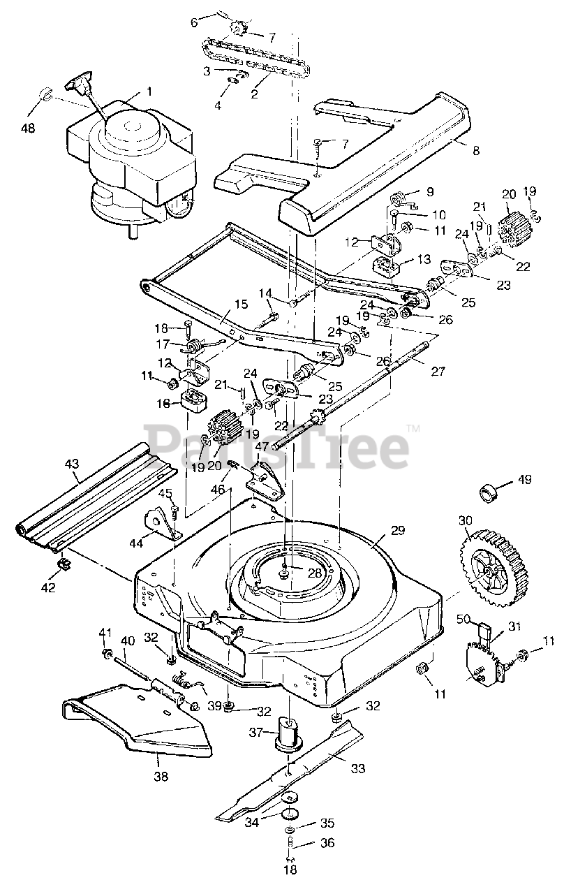 Murray 22635E - Murray 22" Walk-Behind Mower (1997) Mower Deck Assembly ...