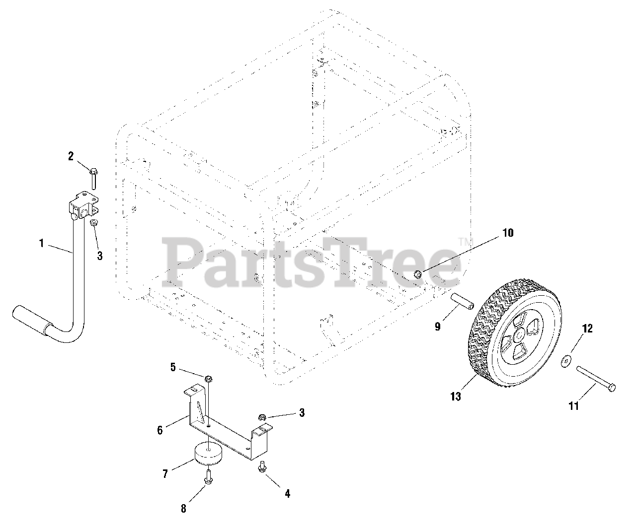 Brute 030635-00 - Brute 5,250 Watt Portable Generator Wheel Kit ...