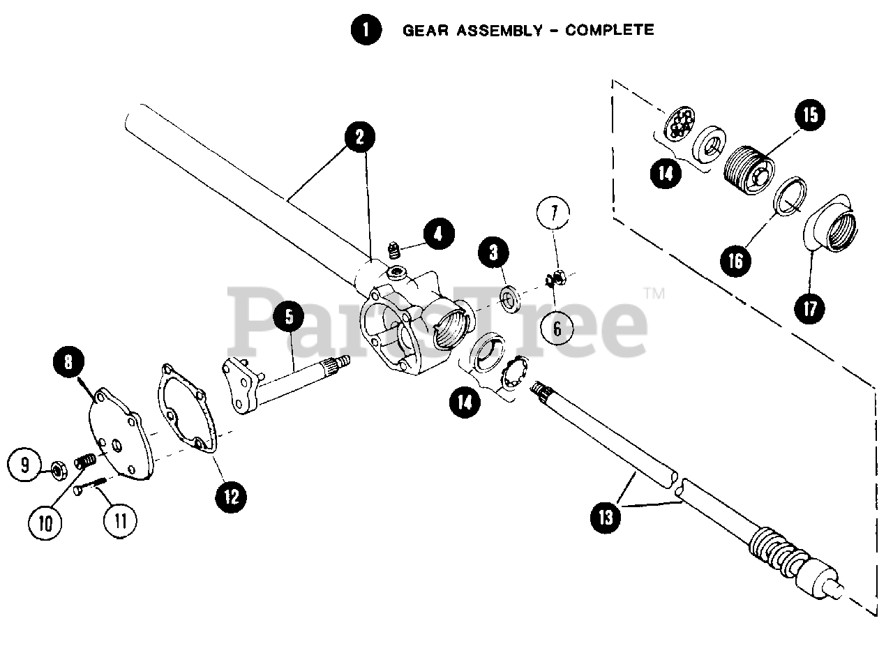 Snapper 1855 (80828) - Snapper Garden Tractor, 18hp Steering Gear Parts ...