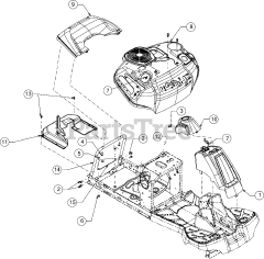 Craftsman 247.290003 (13B226JD099) - Craftsman R1000 Rear-Engine Riding ...