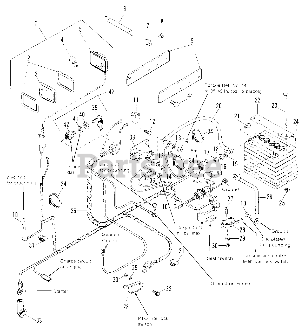 Simplicity 4212 H (1691271) - Simplicity Lawn Tractor, 12hp Electrical ...