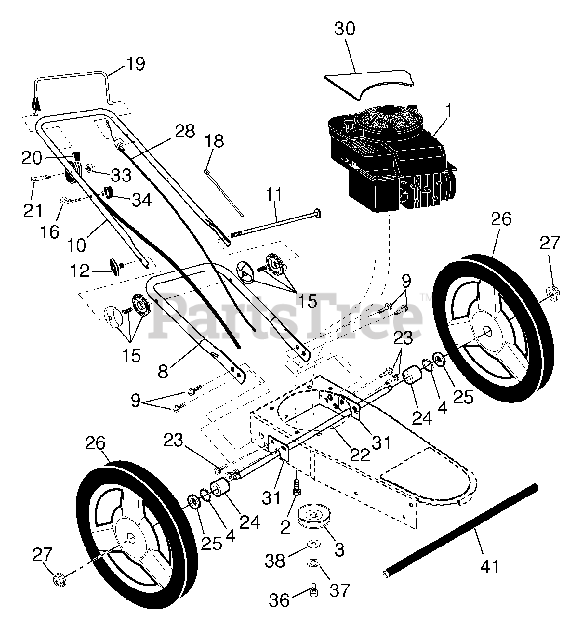 Husqvarna HU 625 HWT (961730005-00) - Husqvarna Wheeled Trimmer (2013 ...