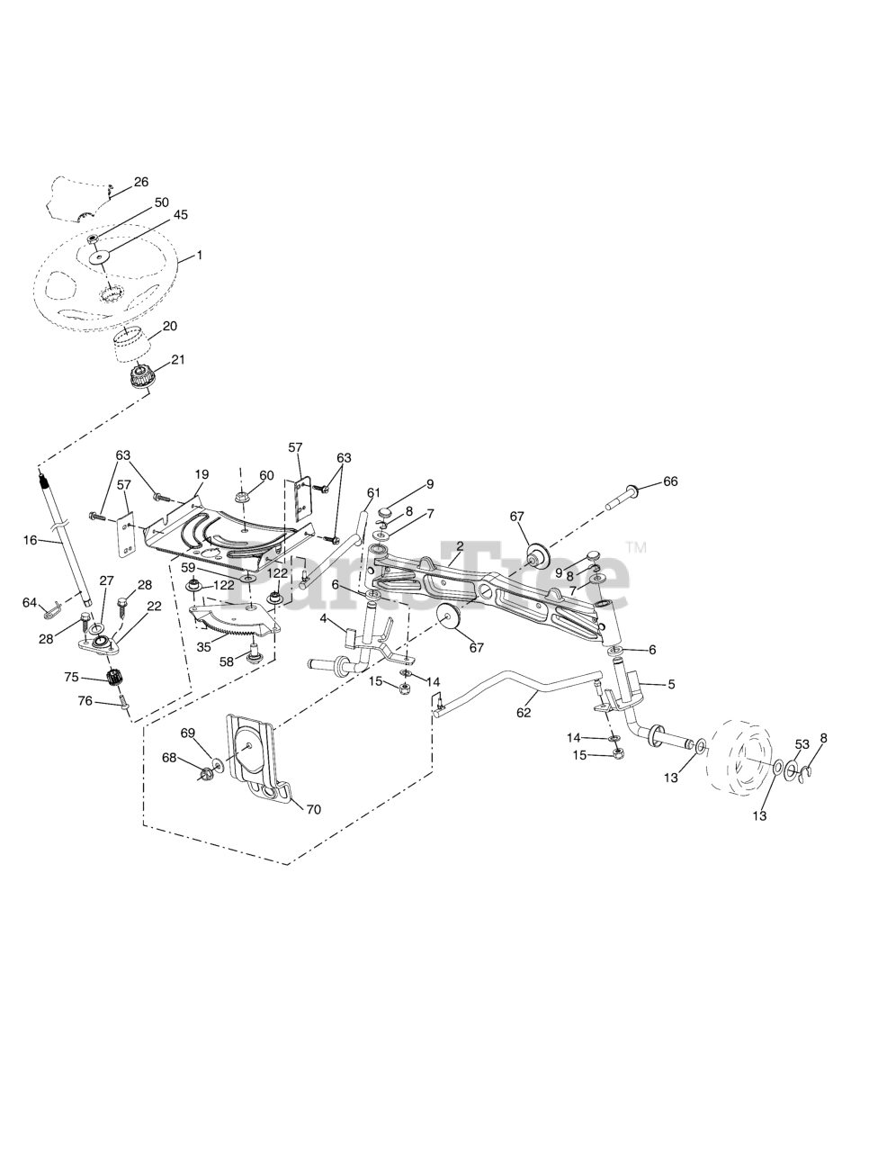 Snapper ST 1946 (960440012-00) - Snapper 46" Lawn Tractor, Hydro Drive ...